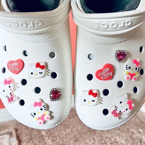 CROCS | Accessories | Hello Kitty Croc Charm Bundle Pcs Glow In The ...